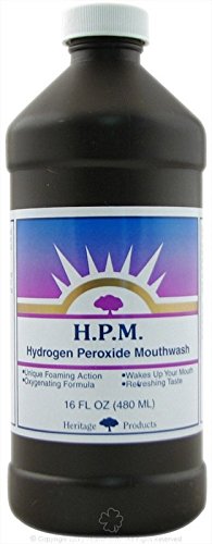 Heritage Products Hydrogen Peroxide Mouthwash, 16-Ounces (Pack of 4)