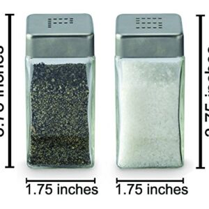 CUISINOX Salt and Pepper Shaker Set, Each measures: 3¾ x 1 ¾ x 1 ¾ Inch, Stainless steel