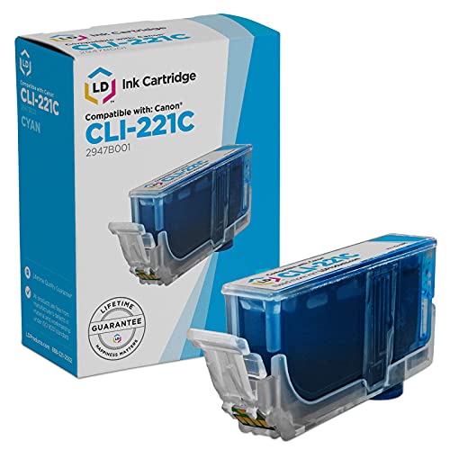 LD Compatible Ink Cartridge Replacement for Canon CLI-221 (Cyan)