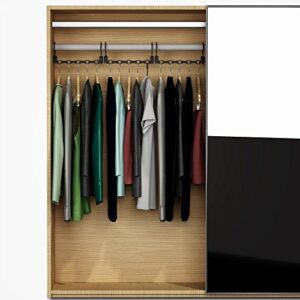 Everyday Home Saving Closet Space Savers Organizer-Vertical or Horizontal Multi Hanger for Shirts, Pants, Coats by Lavish Home (10 Pack), (L) 8.3” x (H) 3.5 (L) 15”, Black