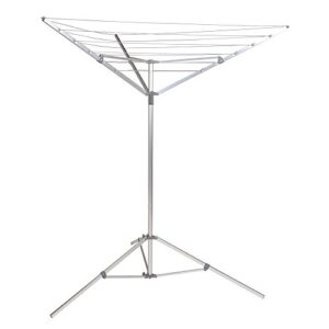 household essentials 17125-1 portable umbrella drying rack | aluminum | 18-lines with 64 ft. clothesline