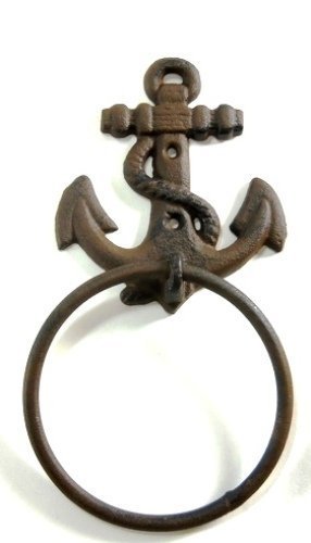 Pit Bull Nautical Anchor Rope Towel Rack 4"