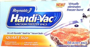 reynolds handi vac quart size vacuum bags, 14 bags, genuine reynolds handi vac brand