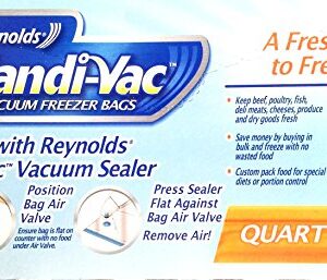 Reynolds Handi Vac Quart Size Vacuum Bags, 14 bags, Genuine Reynolds Handi Vac brand