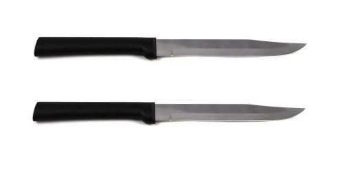 Rada Cutlery Utility Steak Knife with Black Stainless Steel Handle Pack of 2