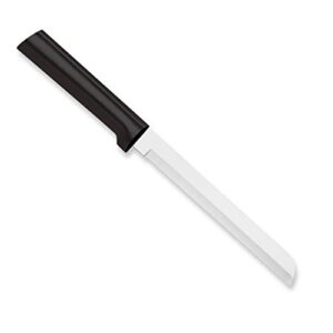 rada cutlery bread knife serrated blade with stainless steel resin made in the usa, 6 inches, black handle