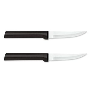 rada cutlery heavy duty paring knife, w203/2, black handle, pack of 2