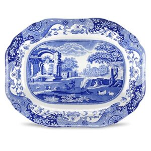 spode blue italian platter (oval)