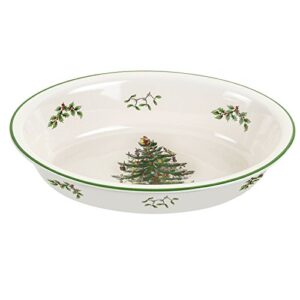 spode christmas tree oval rim dish