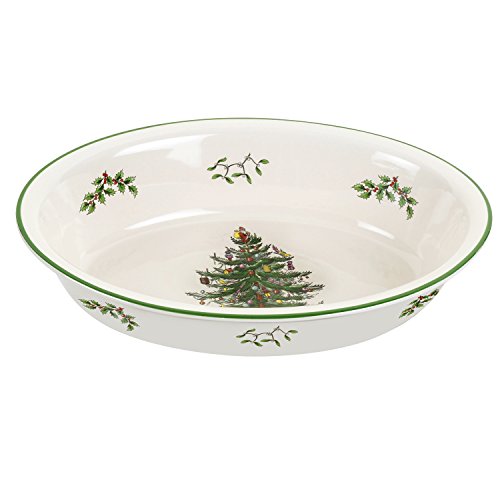 Spode Christmas Tree Oval Rim Dish