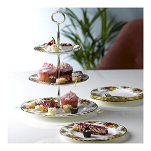 Royal Albert Old Country Roses Three-Tier Cake Stand, 11.5", Multi