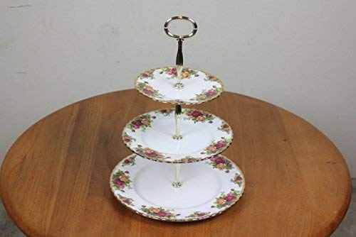 Royal Albert Old Country Roses Three-Tier Cake Stand, 11.5", Multi