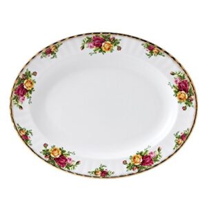 royal albert old country roses oval platter, 16″, multi