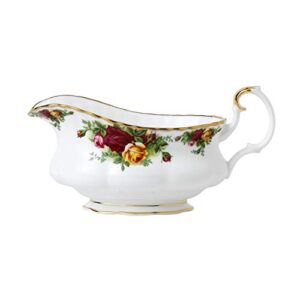 royal albert old country roses gravy boat, 19 oz, multi