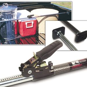 Keeper - Ratcheting Cargo Bar - Black/Silver, Adjustable From 40"-70"