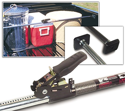 Keeper - Ratcheting Cargo Bar - Black/Silver, Adjustable From 40"-70"