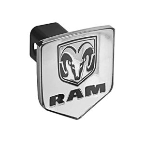 bully cr-311 chrome plated metal universal fit truck dodge ram logo hitch cover fits 1.25″ and 2″ hitch receivers for trucks from chevy (chevrolet), ford, toyota, gmc, dodge ram, jeep