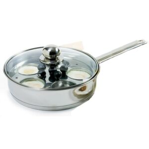 norpro stainless steel egg poacher/skillet set, 10″, silver