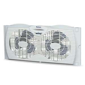 holmes window fan with twin 6-inch reversible airflow blades, white