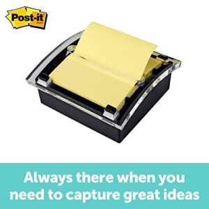 Post-it Pop-up Notes Dispenser, 3x3 in, Black Base Clear Top (DS330-BK)