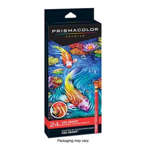 prismacolor col-erase erasable colored pencil, 24-count, assorted colors (20517)