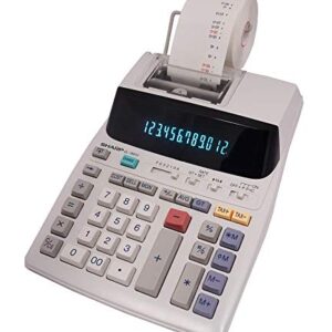 Sharp EL-1801V Ink Printing Calculator, Fluorescent Display, AC, Off-White