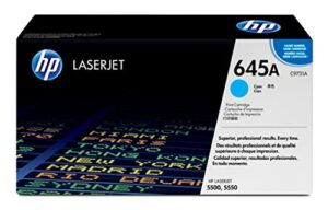 original hp 645a cyan toner cartridge | works with hp color laserjet 5500, 5550 series | c9731a