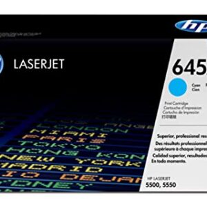 Original HP 645A Cyan Toner Cartridge | Works with HP Color LaserJet 5500, 5550 Series | C9731A