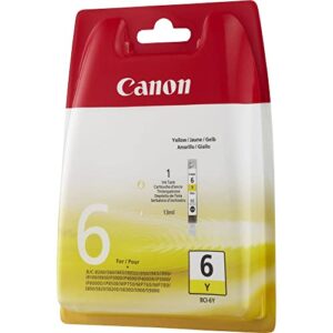 Canon BCI6Y Ink Cartridge, Yellow - in Retail Packaging