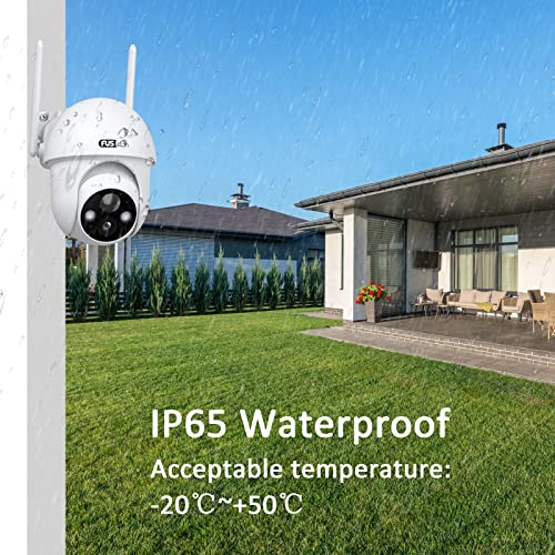 Solar Security Camera Wireless Outdoor WiFi Battery Pan Tilt 360° View Camera with 1080P Night Vision, Spotlight, PIR Motion Detection, Two-Way Audio, IP65 Waterproof, CloudEdge APP, SD/Cloud Storage