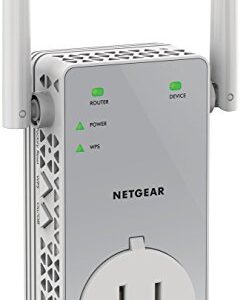 NETGEAR AC750 Wi-Fi Range Extender + Extra Outlet (EX3800-100NAS)