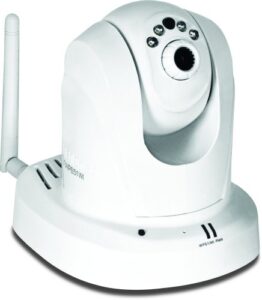 trendnet wireless n pan, tilt, zoom network surveillance camera with 1-way audio and night vision, tv-ip651wi (white)