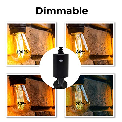 Minoston Z-Wave Outdoor Dimmer Plug, Outdoor Smart Outlet Switch, Z-Wave Hub Required, Weatherproof, Built-in Repeater, Work with SmartThings, Wink, Alexa, Black(MP22ZD)