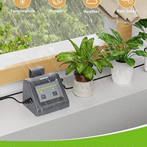 RAINPOINT WiFi Automatic Watering System For Indoor Potted Plants, DIY Drip Irrigation Kit Remotely Control Auto/Manual/Delay Watering Mode via APP, Automatic Self-Watering Irrigation System with Pump