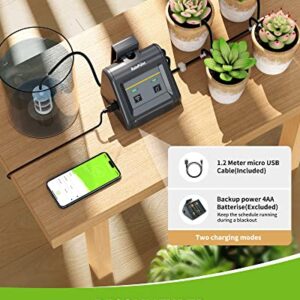 RAINPOINT WiFi Automatic Watering System For Indoor Potted Plants, DIY Drip Irrigation Kit Remotely Control Auto/Manual/Delay Watering Mode via APP, Automatic Self-Watering Irrigation System with Pump