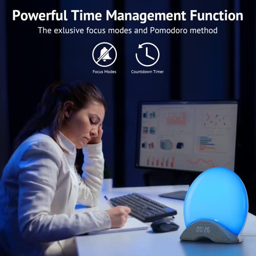 LaView Smart White Noise Machine,App Control Sleep Sound Machine Night Light 25 Relaxing Sounds and 8 Rhythm Modes,Sunrise Wake Up Light,Smart Alarm Clock for Kid/Adult,Work with Alexa