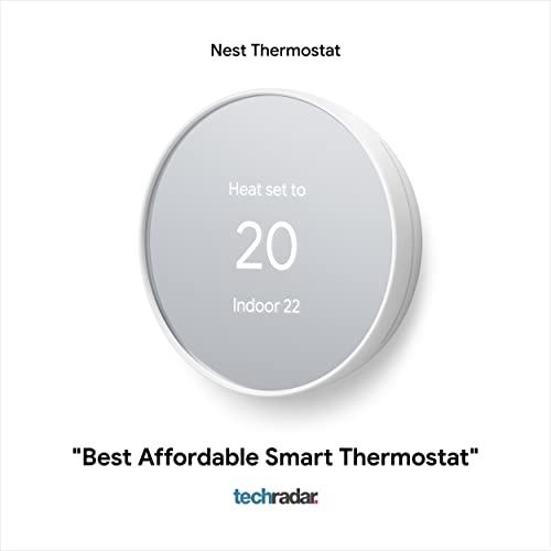 Google Nest Thermostat - Smart Thermostat for Home - Programmable Wifi Thermostat - Snow