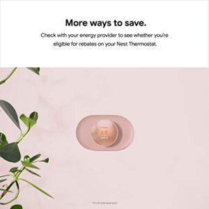 Google Nest Thermostat - Smart Thermostat for Home - Programmable Wifi Thermostat - Snow