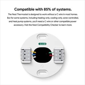 Google Nest Thermostat - Smart Thermostat for Home - Programmable Wifi Thermostat - Snow