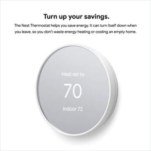 Google Nest Thermostat - Smart Thermostat for Home - Programmable Wifi Thermostat - Snow