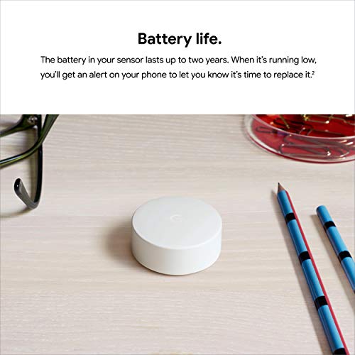 Google Nest Temperature Sensor 3 Count Pack - Nest Thermostat Sensor - Nest Sensor That Works with Nest Learning Thermostat and Nest Thermostat E - Smart Home