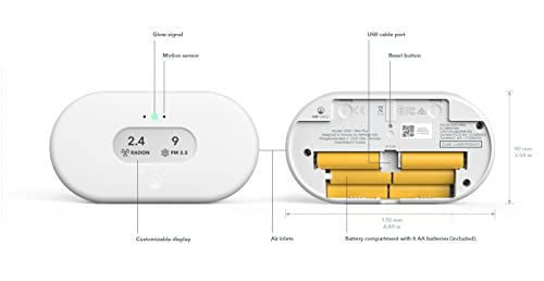 Airthings 2960 View Plus - Radon & Air Quality Monitor (PM, CO2, VOC, Humidity, Temp, Pressure)