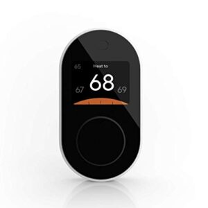 wyze programmable smart wifi thermostat for home with app control, energy saving, easy installation, works with alexa and google assistant, black