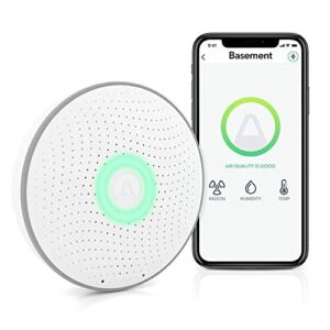 airthings 2950 wave radon – smart radon detector with humidity & temperature sensor – easy-to-use – accurate – no lab fees – battery operated – free app