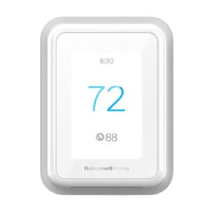 honeywell home t9 wifi smart thermostat, smart room sensor ready, touchscreen display, alexa and google assist