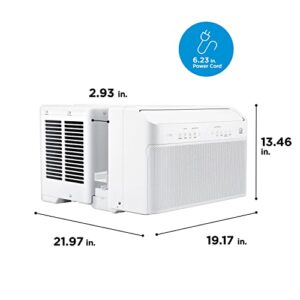 Midea 8,000 BTU U-Shaped Smart Inverter Window Air Conditioner–Cools up to 350 Sq. Ft., Ultra Quiet with Open Window Flexibility, Works with Alexa/Google Assistant, 35% Energy Savings, Remote Control