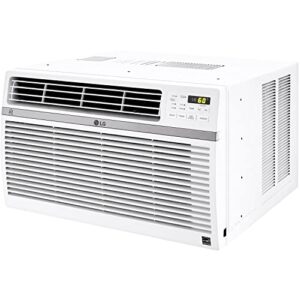 LG 8,000 BTU Smart Window Air Conditioner, Cools up to 350 Sq. Ft, Smartphone and Voice Control Works ThinQ, Amazon Alexa and Hey Google, Energy Star, 3 Cool & Fan Speeds, 115V, 8000, White