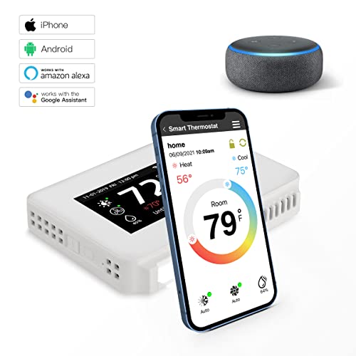 Vine Smart WiFi 7day/8period Programmable Thermostat Model TJ-225, Compatible with Alexa and Google Assistant