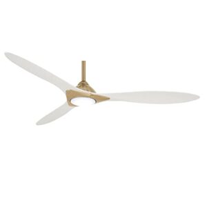 minka-aire ceilingf868 ceiling fan (soft brass/flat white)