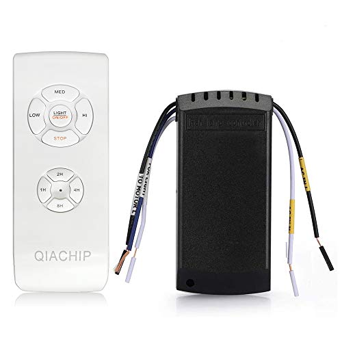 QIACHIP Upgrade Universal WIFI Ceiling Fan ligh Remote Control Kit, Wireless Fan Speed Lamp Controller with Timing Compatiple for Alexa, Google Home, Phone,Voice Control